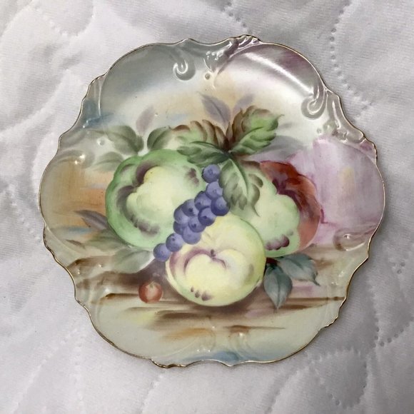 Lefton | Dining | Vintage Lefton China Luncheon Plate Apple Grapes ...
